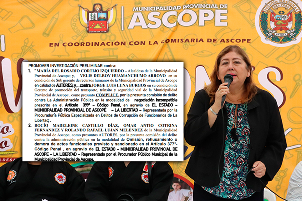 Ascope: Fiscalía inicia nueva investigación contra alcaldesa María del ...