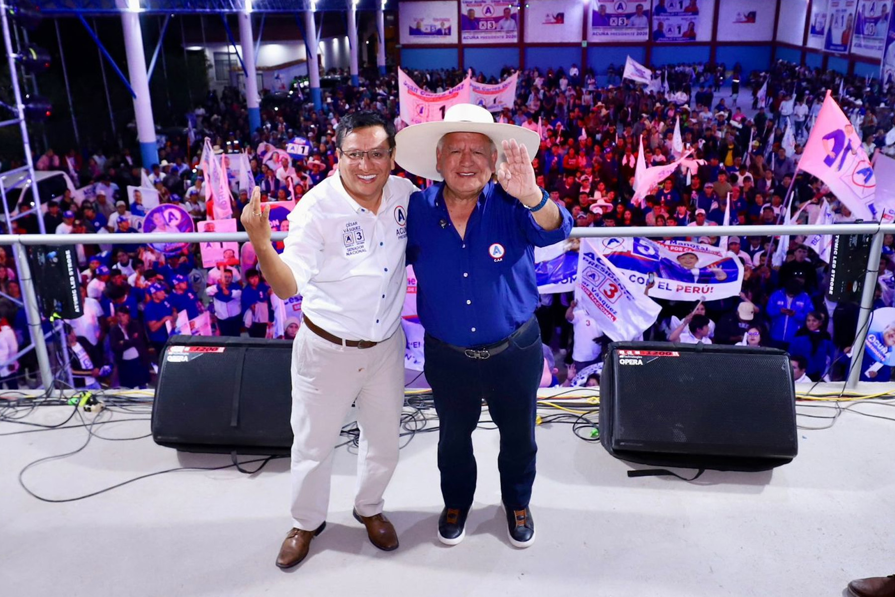 Cajamarca: César Acuña y César Vásquez reciben multitudinario respaldo ...